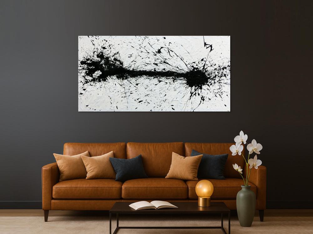 Hochwertige Kunst auf Leinwand Abstraktes Acrylgemälde moderne Kunst in ...